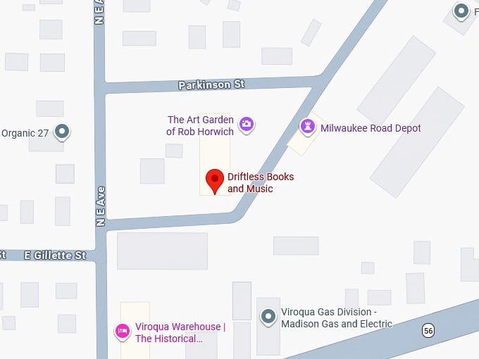 16. driftless books and music map
