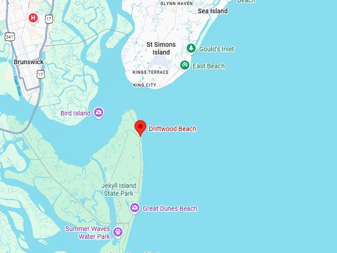 16. driftwood beach map