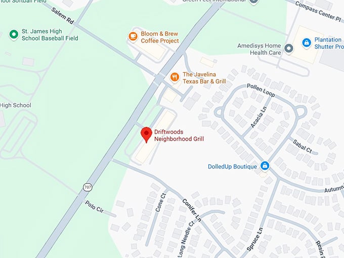 16. driftwoods neighborhood grill map