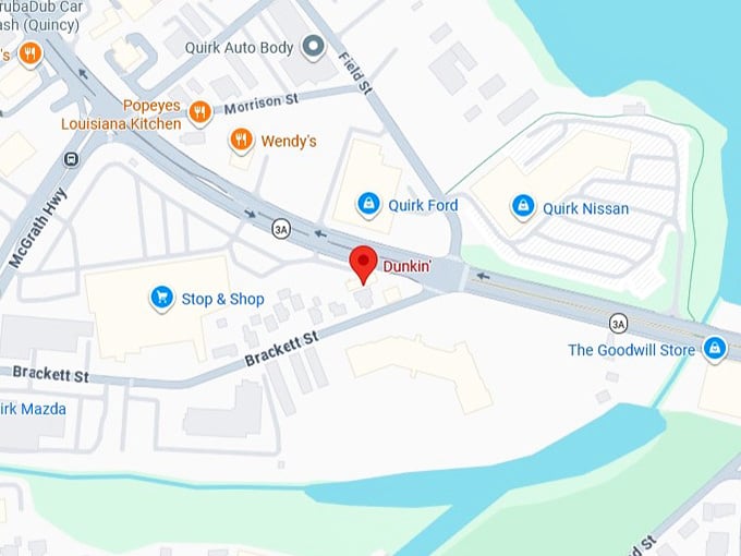 16. dunkin' donuts' map