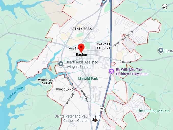 16. easton map