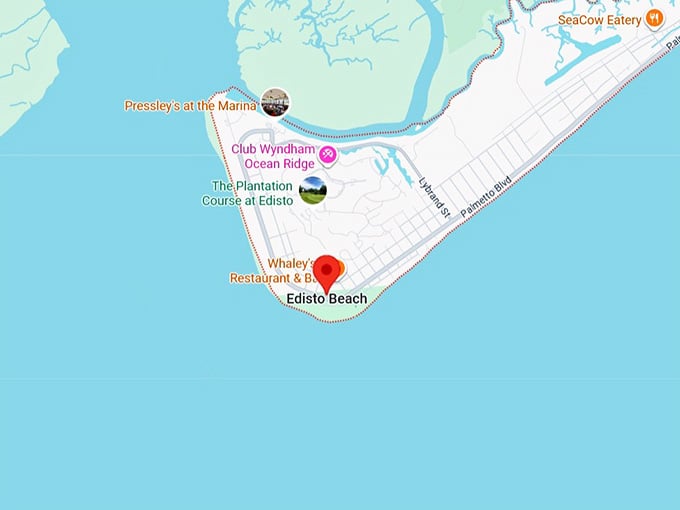 16. edisto beach, sc map