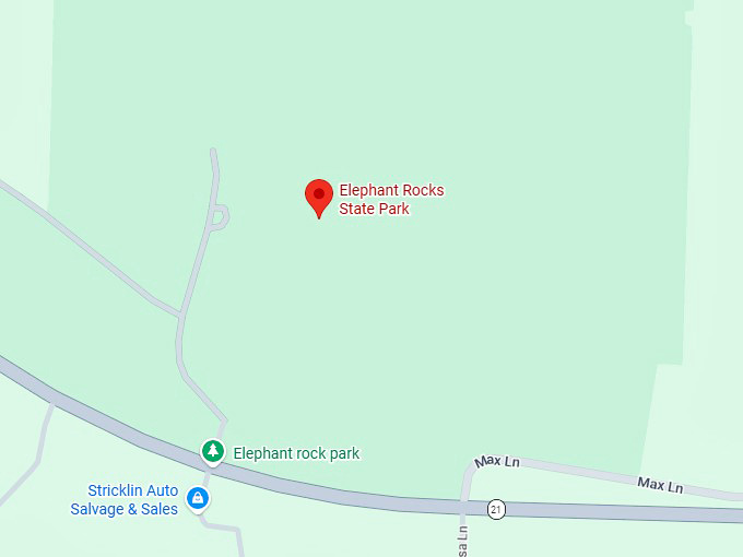 16. elephant rocks state park map