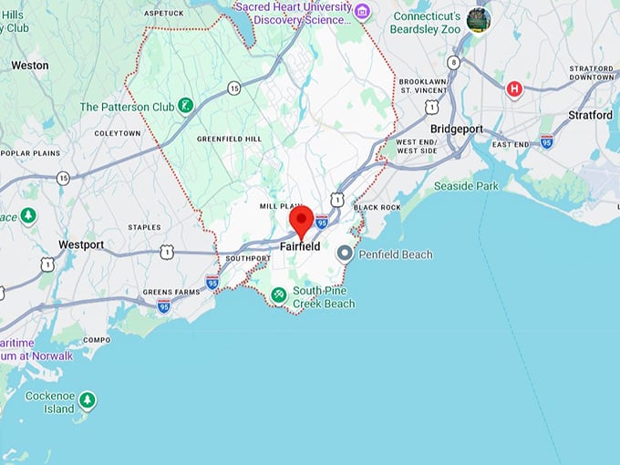 16. fairfield, ct map