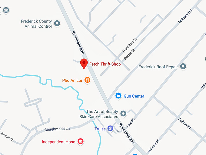 16. fetch thrift shop map