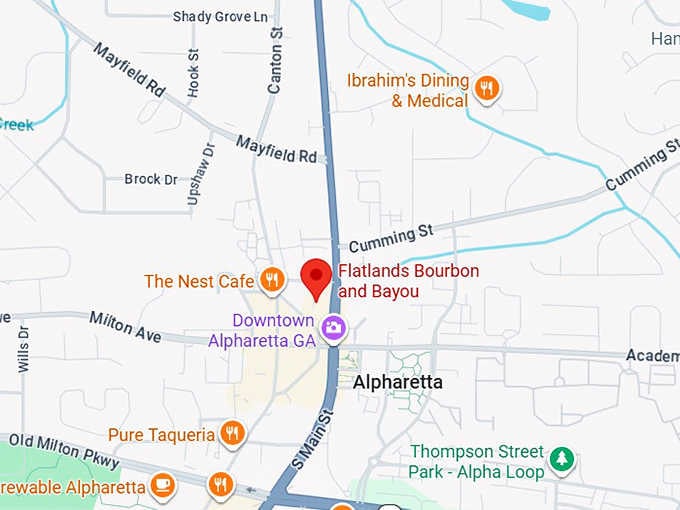 16. flatlands bourbon and bayou map