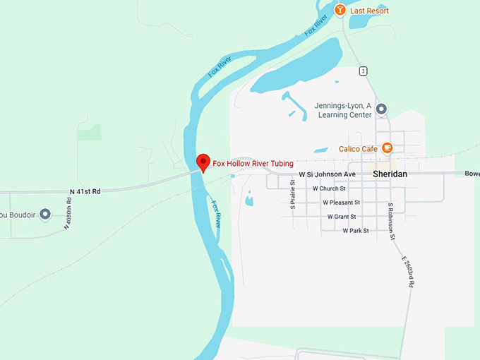 16. fox hollow river tubing map