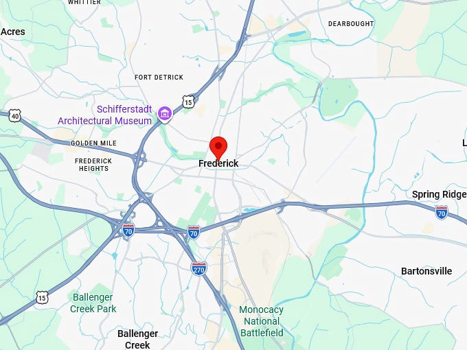 16. frederick md map