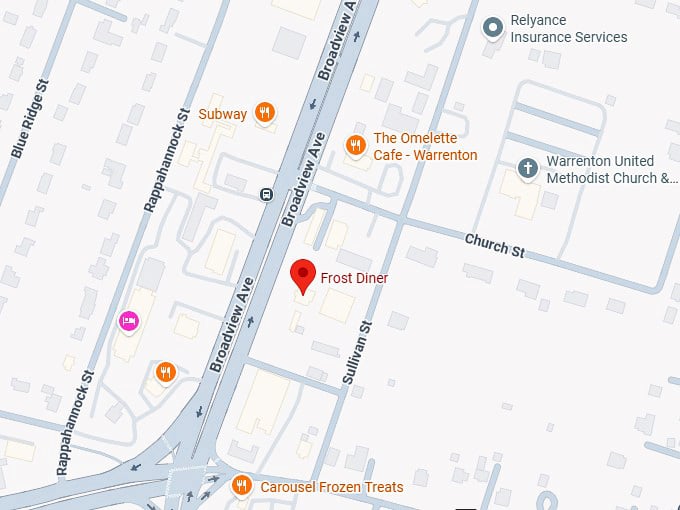 16. frost diner map