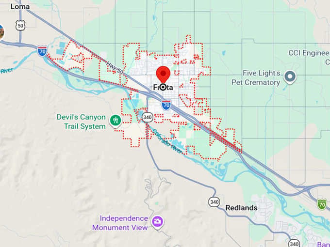 16. fruita, co map