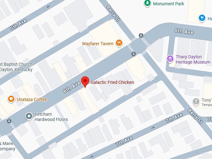 16. galactic fried chicken's map