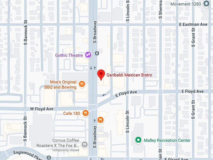 16. garibaldi mexican bistro map