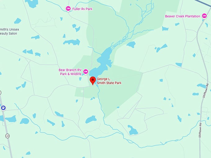 16. george l. smith state park map