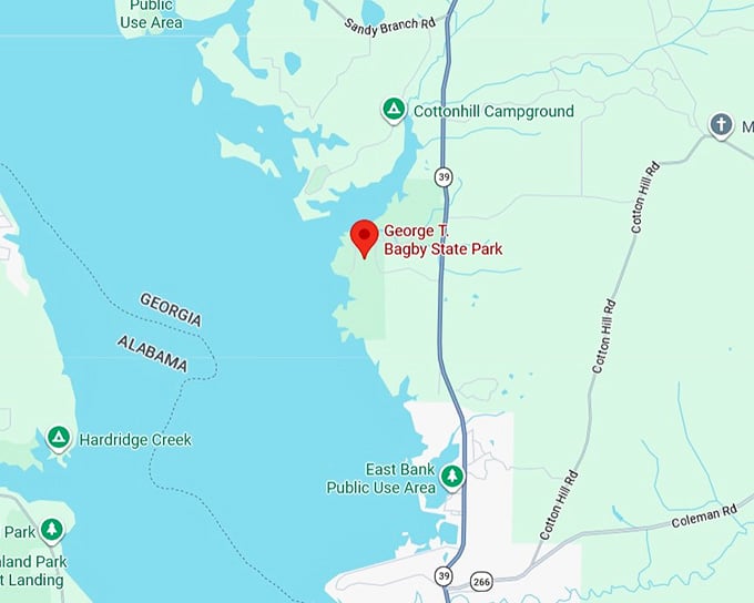 16. george t. bagby state park map