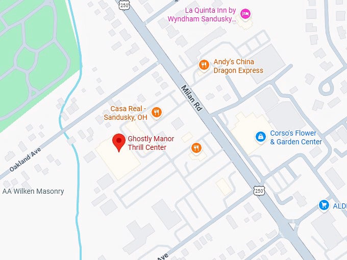 16. ghostly manor thrill center map