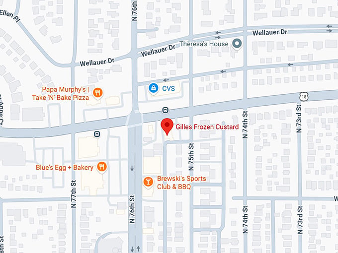 16. gilles frozen custard map