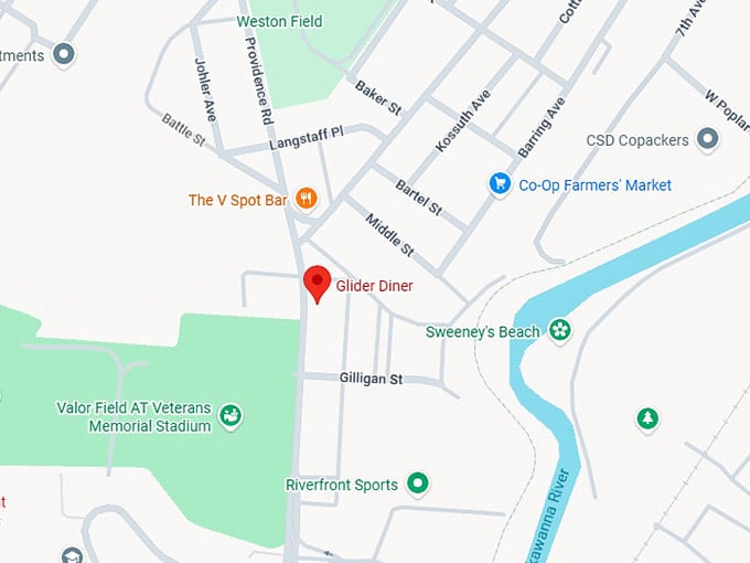 16. glider diner map