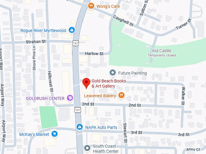 16. gold beach books & art gallery map