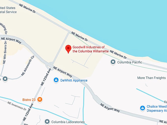 16. goodwill industries of the columbia willamette (5950 ne 122nd ave) map