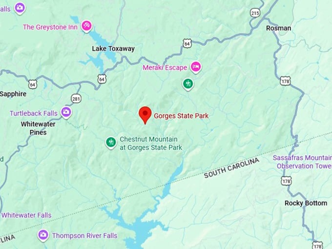 16. gorges state park map