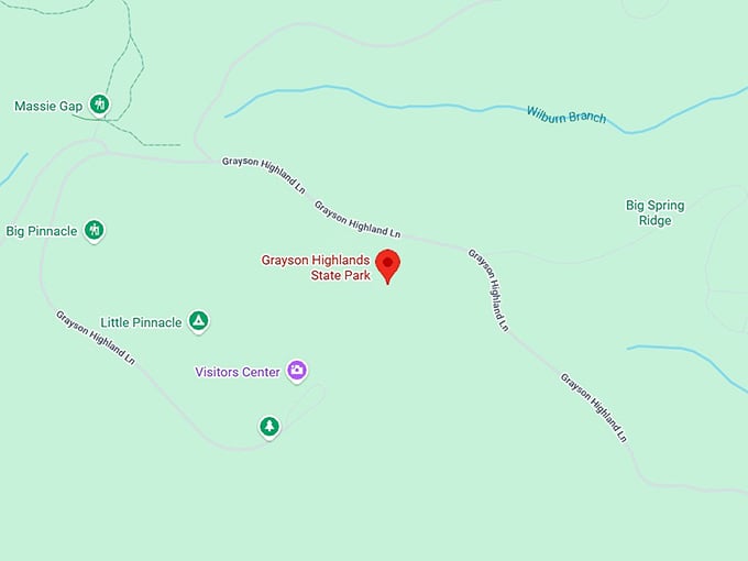 16. grayson highlands state park map