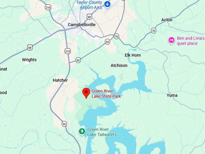 16. green river lake state park map