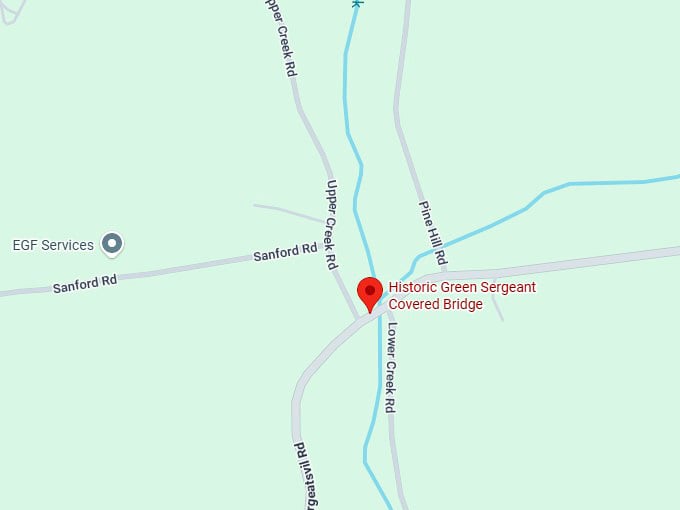 16. green sergeant&rsquo;s covered bridge map