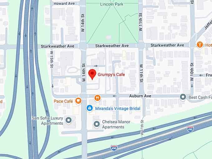 16. grumpy's cafe map