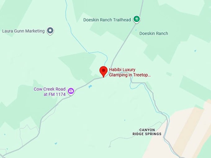 16. habibi &middot; luxury glamping treetop dome + dip pool map