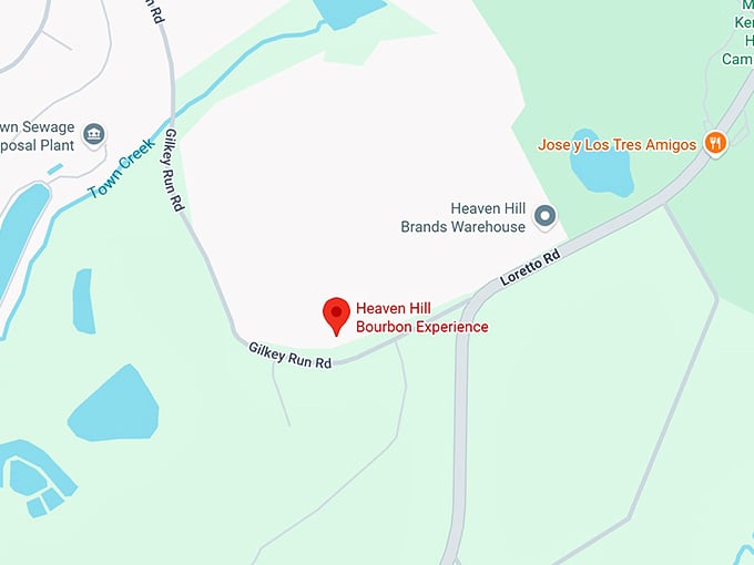 16. heaven hill bourbon experience map