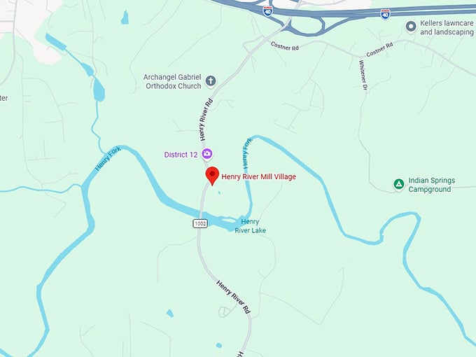 16. henry river mill village map