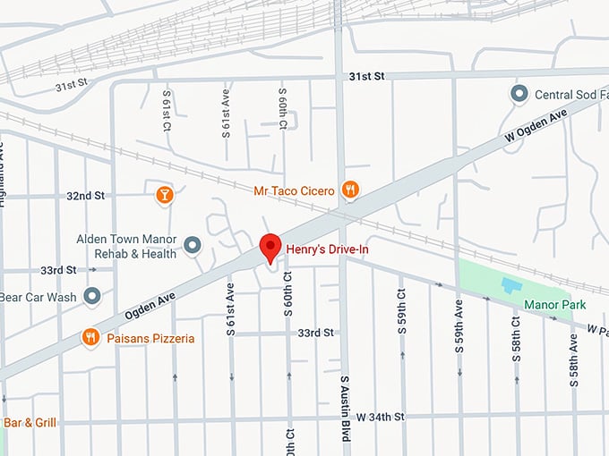 16. henry's drive in map
