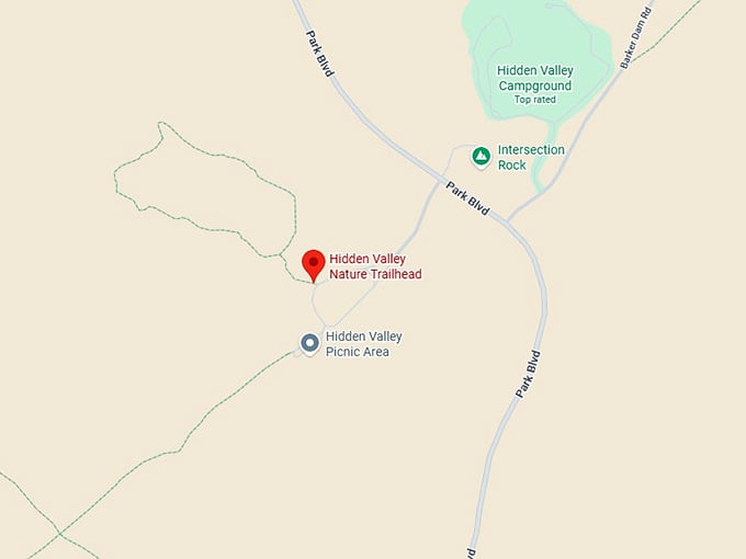 16. hidden valley nature trail map