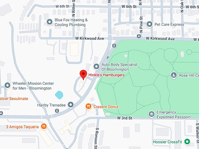 16. hinkle's hamburgers map
