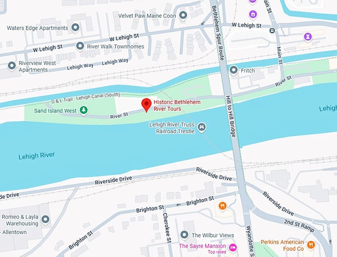 16. historic bethlehem river tours map