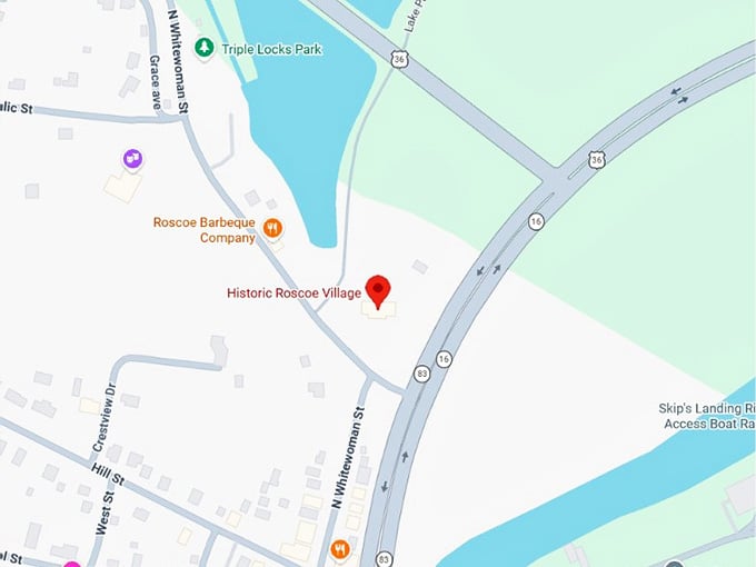 16. historic roscoe village map