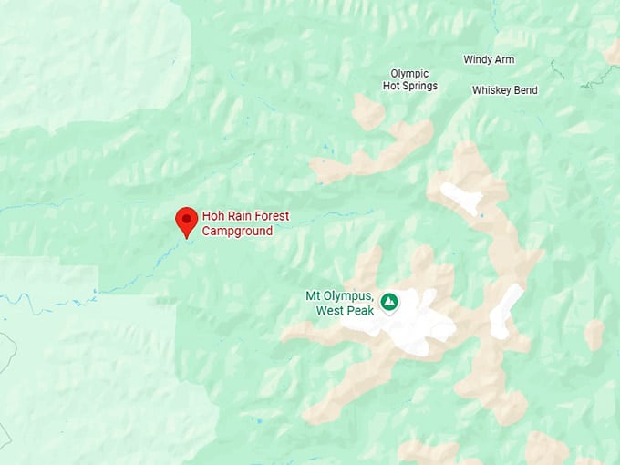 16. hoh rain forest campground map