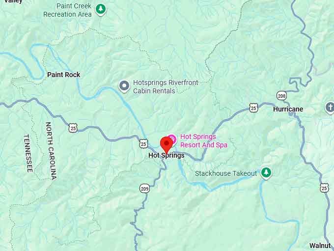 16. hot springs nc map