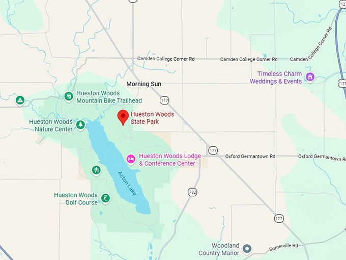 16. hueston woods state park map