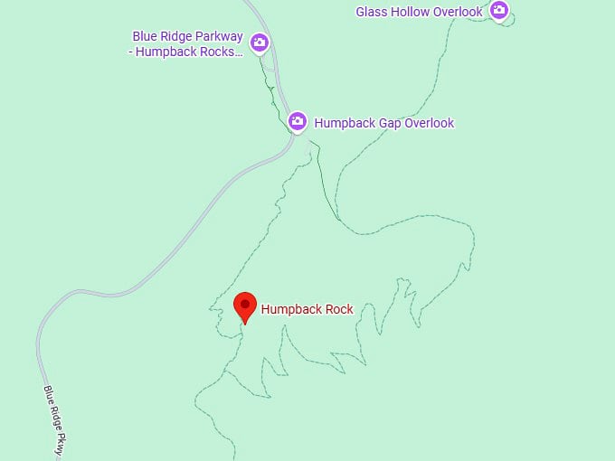 16. humpback rocks map