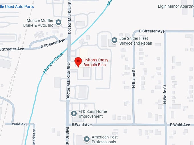 16. hylton's crazy bargain bins map