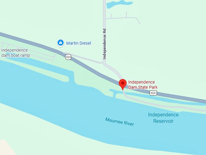 16. independence dam state park map
