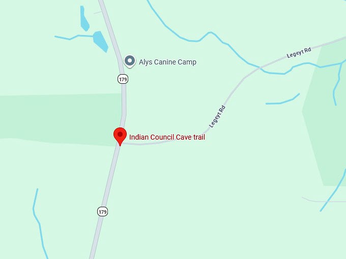 16. indian council cave trail map