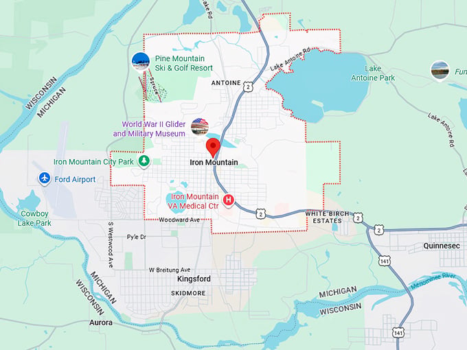 16. iron mountain map