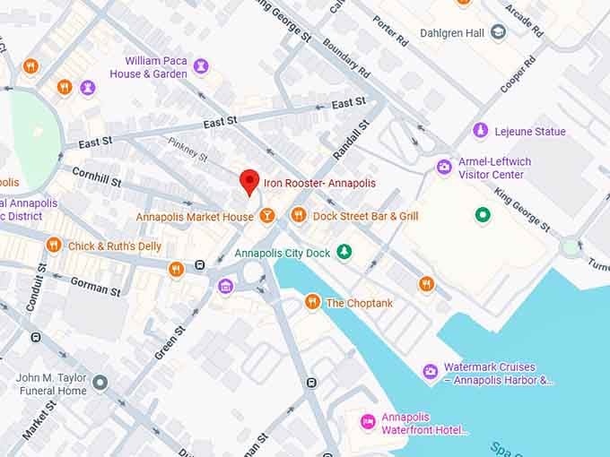 16. iron rooster annapolis map