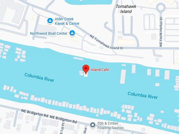 16. island cafe's map