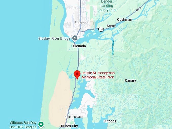 16. jessie m. honeyman memorial state park map