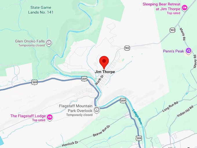 16. jim thorpe pa map