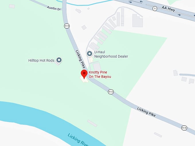 16. knotty pine on the bayou map