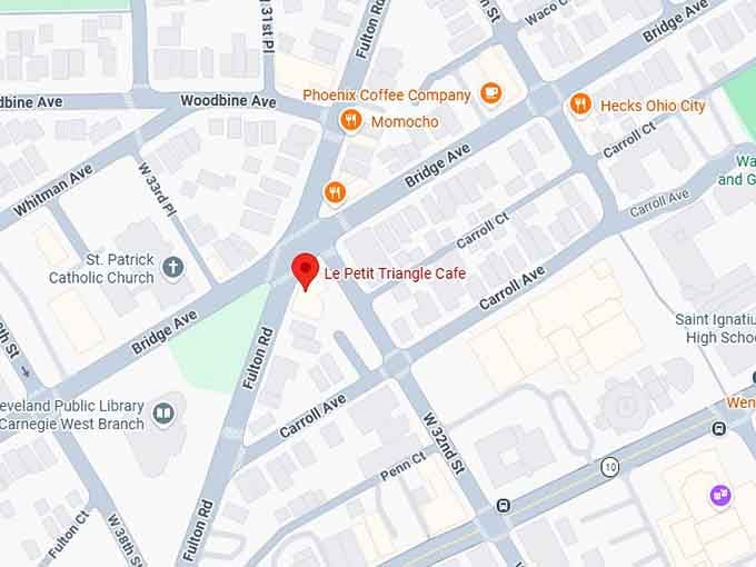 16. le petit triangle cafe map
